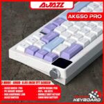 MECHANICAL KEYBOARD - AJAZZ AK650 PRO - 65% - 0.85" COLOR SCREEN - KNOB - SOUTH FACE - GASKET - RGB